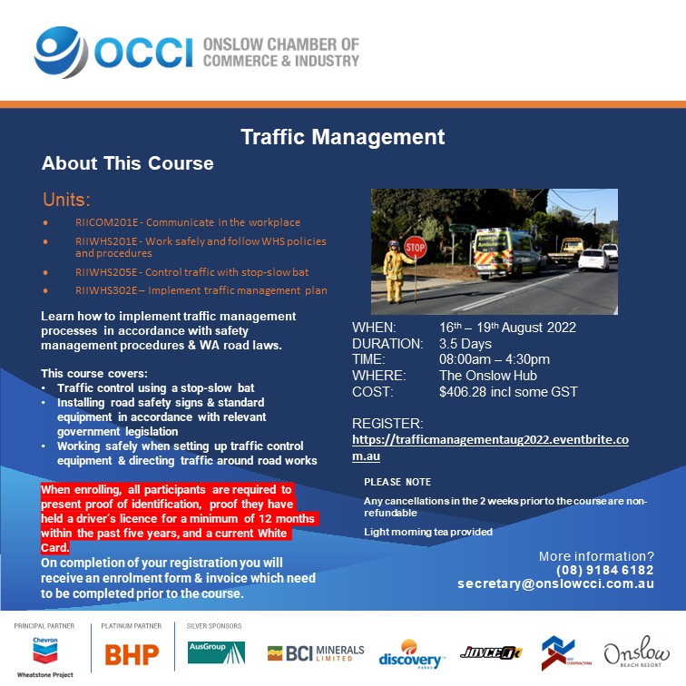 Traffic Management Course » The Onslow Hub
